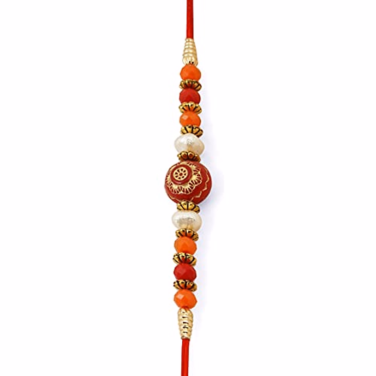 HATHKAAMSet of 2 Rakhi for Brother Traditional Handmade Designer Rakhi Bracelet Made with Colorful Bead & Universal Fit Strong Thread Band Sister Rakhee Gift for Indian Festival Rakhsha Bandhan