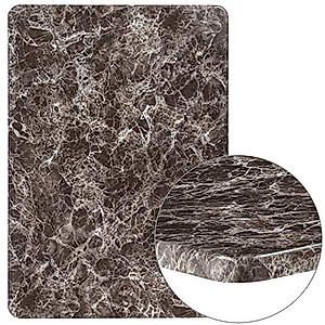 Flash Furniture 30" x 42" Rectangular Gray Marble Laminate Table Top