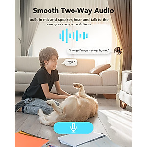 4MP Indoor Camera,2.4/5GHz WiFi Security Cameras,Wireless 5g Pet Camera with Phone App for Doggy,Cat,Puppy, Baby Monitor with Night Vision, Motion Tracking, Sound Alerts, Cloud/SD Storage,Alexa