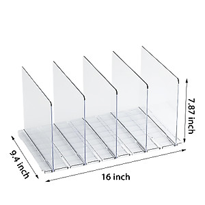 Koalafast Purse Organizer for Closet, 10 Pack Adjustable Acrylic Shelf Dividers for Closet Organization, Clear Purse Separator Handbag Storage Organizer