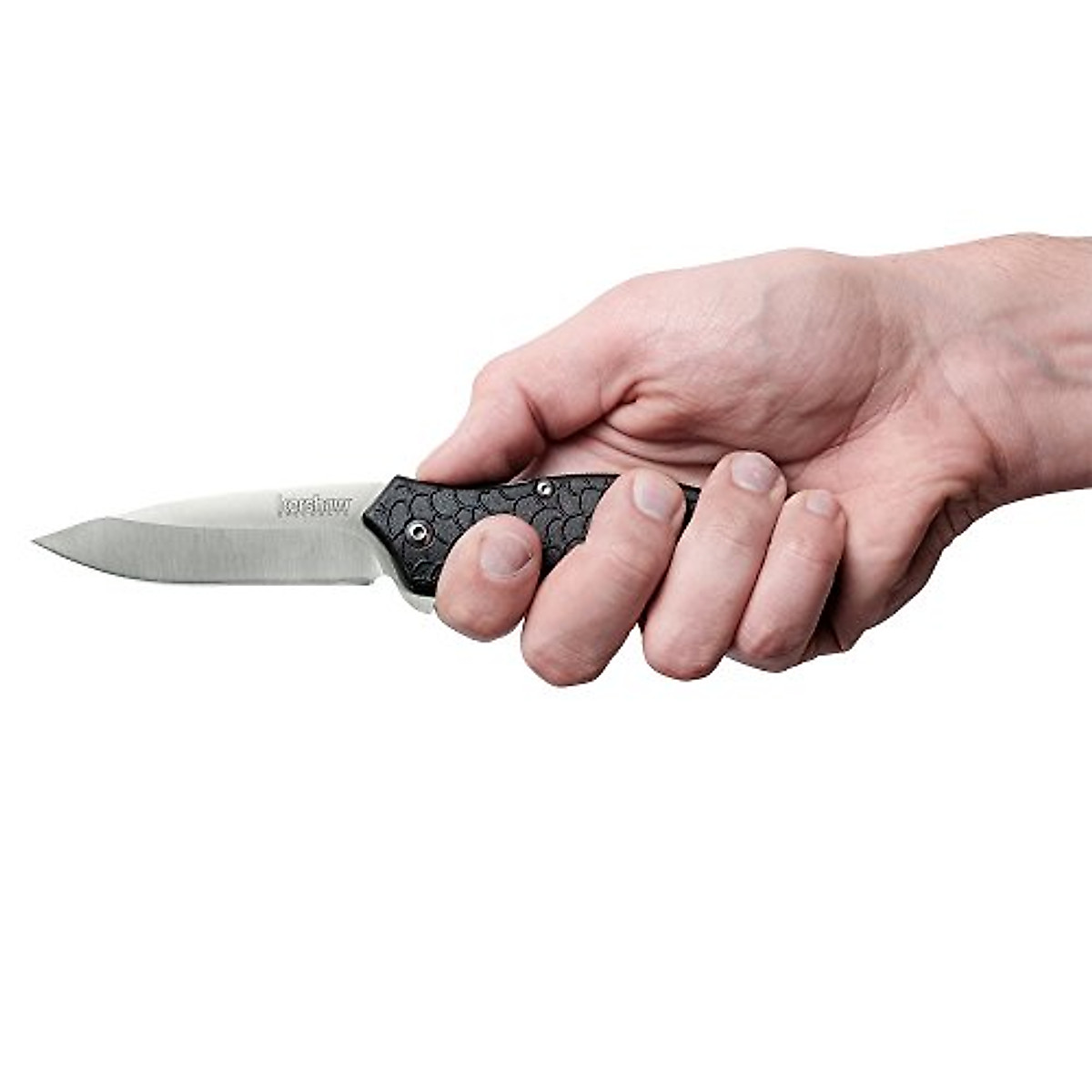 Kershaw Oso Sweet EDC Pocketknife, 3" 8Cr13MoV Steel Drop Point Blade, Assisted Folder Opening with Flipper, Liner Lock System, Black