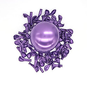 Metallic Purple Balloon Arch Garland Kit-Metallic Gold Balloon Black Balloon 123Pcs for Graduation,Birthday,Easter,Baby Shower,Christmas,Fiesta Party Decoration.