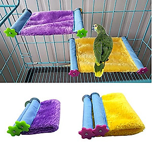 AIRUIFENG Warm Bird Nest Parrot Hammock Toy for Parakeet Cockatiel Conure African Grey Amazon Lovebird Budgie Finch Canary Hamster Rat Gerbil Chinchilla Squirrel Cage Perch (S)