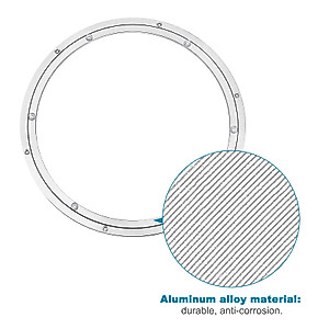 MECCANIXITY Aluminum Lazy Susan 16 Inch Turntable Ring Large Bearing Metal Rotating Turntable Bearings Swivel Plate Hardware for Round Dining-Table Showcase Display Stand Services Silver