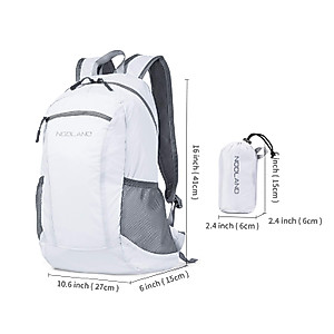 Sharkborough NODLAND Lightweight Backpack, 20L Small Foldable Hiking Daypack, Ultrathin and Ultralight