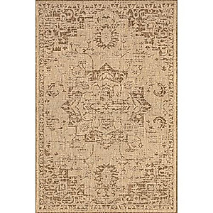 nuLOOM Becki Traditional Medallion Indoor/Outdoor Area Rug, 8' x 10', Beige