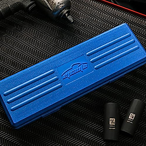 EPAuto 1/2-Inch Drive SAE Deep Impact Socket Set, Cr-V, 6 Points, 11 Sockets