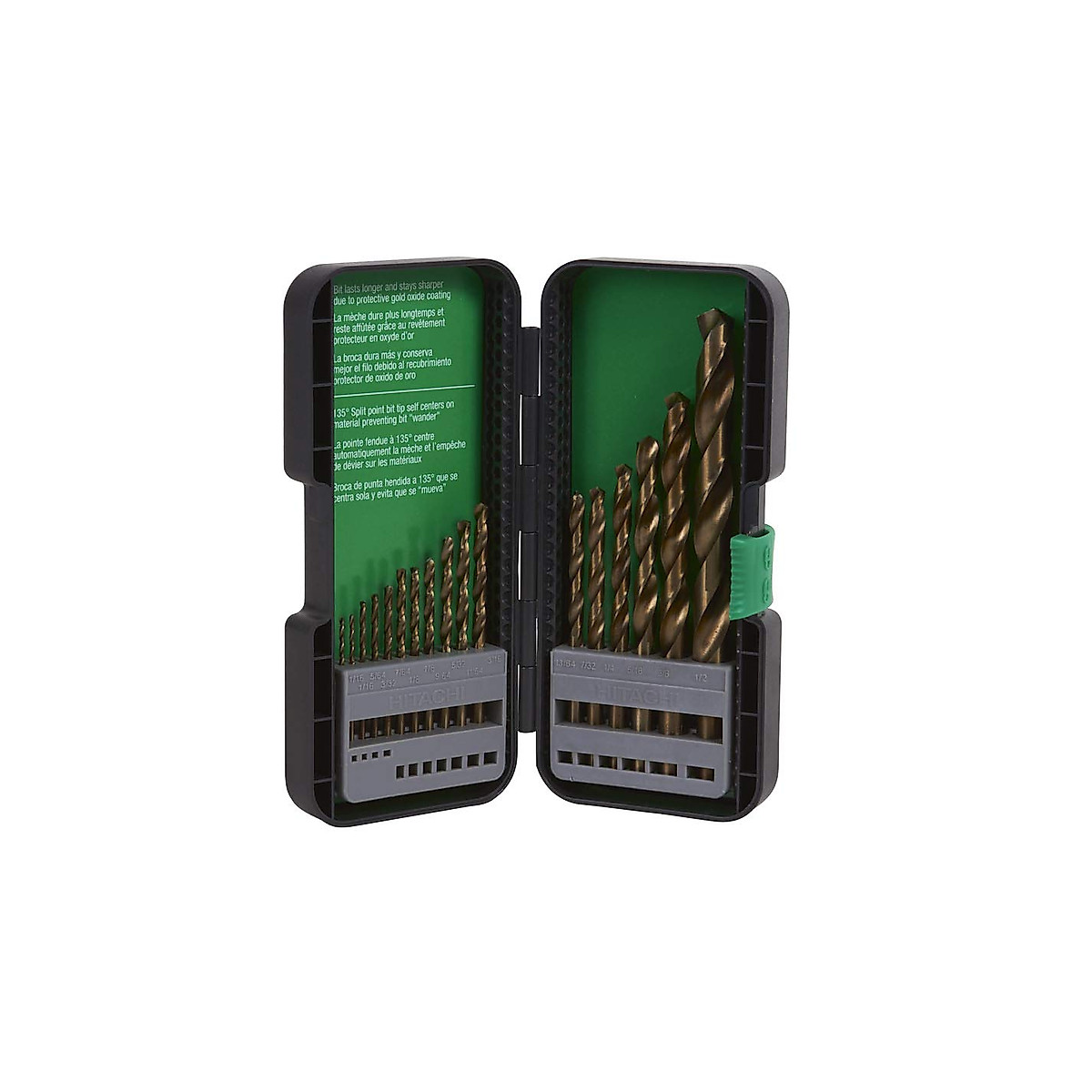 Metabo HPT Drill Bit Set, 17 Piece, Gold Oxide, Twist | 115136M