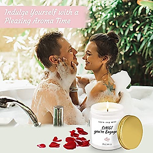 Engagement Gifts for Couples, Cool Wine Engaged Tumbler Gift Set Newly Presents for Women his and her him Fiance Fiancee Friend, Girlfriend Boyfriend Ideas with Straws, Socks, Candle & Greeting Card