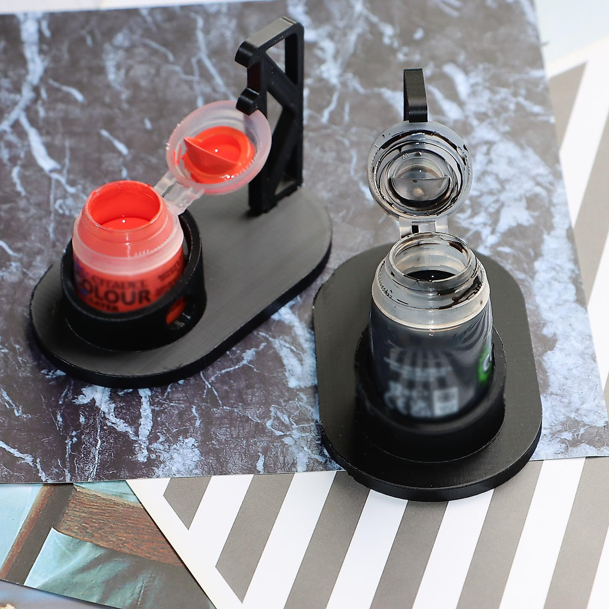 PIAOLGYI Cap Holder for Citadel Paint Pot,Paint Holder Base with Removable Posts for Citadel Paint Pots,Accessories Compatible with Citadel(4 Pack)