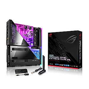 ASUS ROG Maximus Z690 Extreme Glacial(WiFi 6E)LGA 1700(Intel 12th Gen)EATX gaming motherboard(Integrated EK Ultrablock,PCIe5.0,DDR5,24+1 power stages,5x M.2,PCIe 5.0 M.2,10Gb&2.5GbLAN,2xThunderbolt 4)
