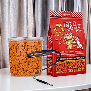 moofin Plus Puffed Dog Treats, 24.5 Ounces - Dog Probiotics Treats for Digestive Health, Bundle with Pet Training Whistle Low-Calorie, Training Treats for Dogs [Pack of 3]