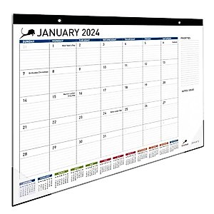 18 Month Desk Calendar 2024-2025 - Large Desktop Calender 17" x 12" - Monthly Planner for Home and Office - School and Teacher Planning Tool