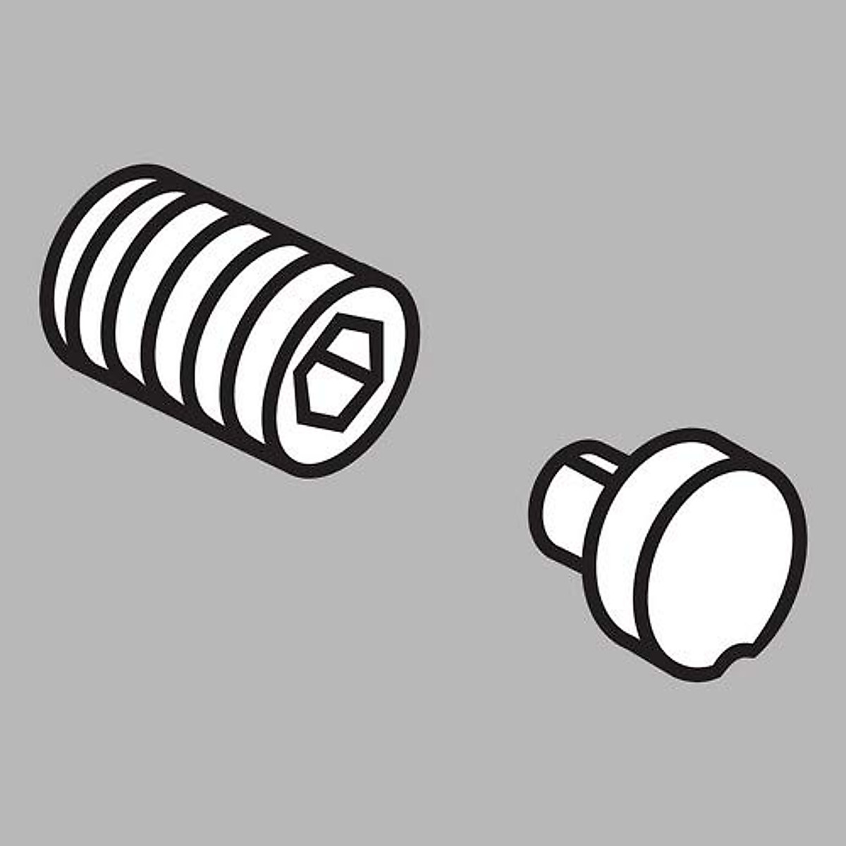 Delta RP61288SS Addison Button Cover and Set Screw, Stainless, Set Of 2
