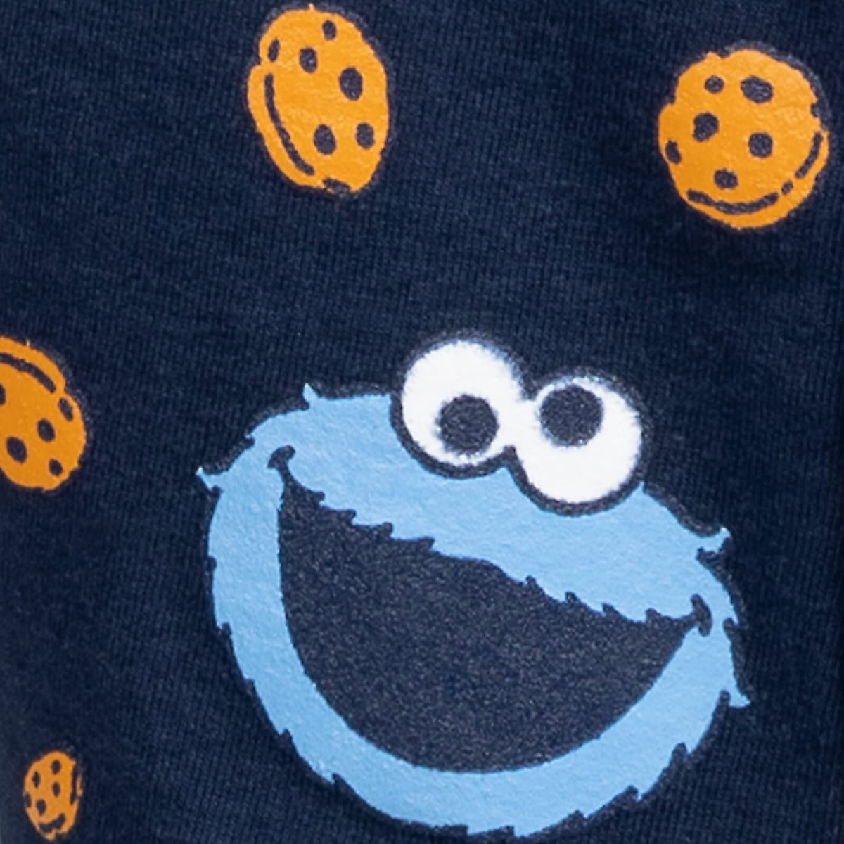 Sesame Street Cookie Monster Toddler Boys T-Shirt and French Terry Shorts Outfit Set Blue/Black 5T