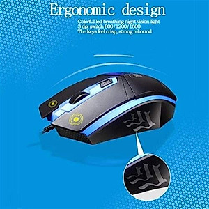 Wgxyihai Adjustable Gaming Keyboard G21 Wired USB Gaming Keyboard Rainbow Mouse and Keyboard Combo Set with Mechanical Backlit Keyboard and Mouse Set (Color : Black)