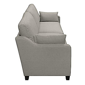 Serta Carmina Contemporary Upholstered 75" Living Room Sofa, Modern Couch for Two or Three, High Plush Seat Cushions and Back Pillows, Easy Assembly, Gray