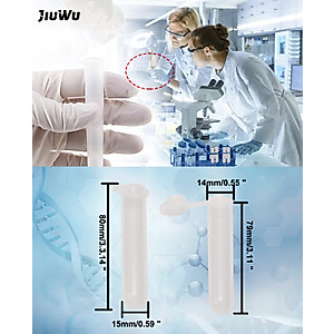 10ml Centrifuge Tubes Clear Plastic Vials EP Lab Centrifuge Vials 50pcs, Small Vial Liquid Test Sample Tube Storage Container with Snap Caps Lids