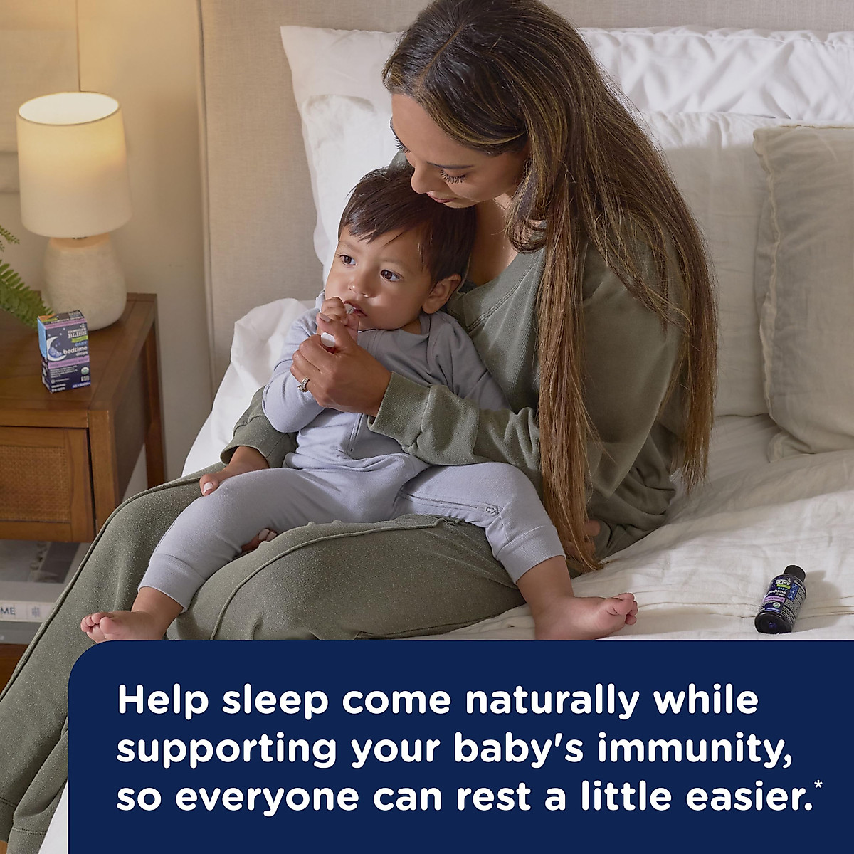 Mommy's Bliss Organic Baby Bedtime Drops + Overnight Immunity Support*, Promotes Restful Night, Melatonin Free, Age 4 Month+, 2 Fl Oz