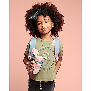 Skip Hop Toddler Sippy Cup with Straw, Sparks Stainless Steel Straw Bottle, Rainbow