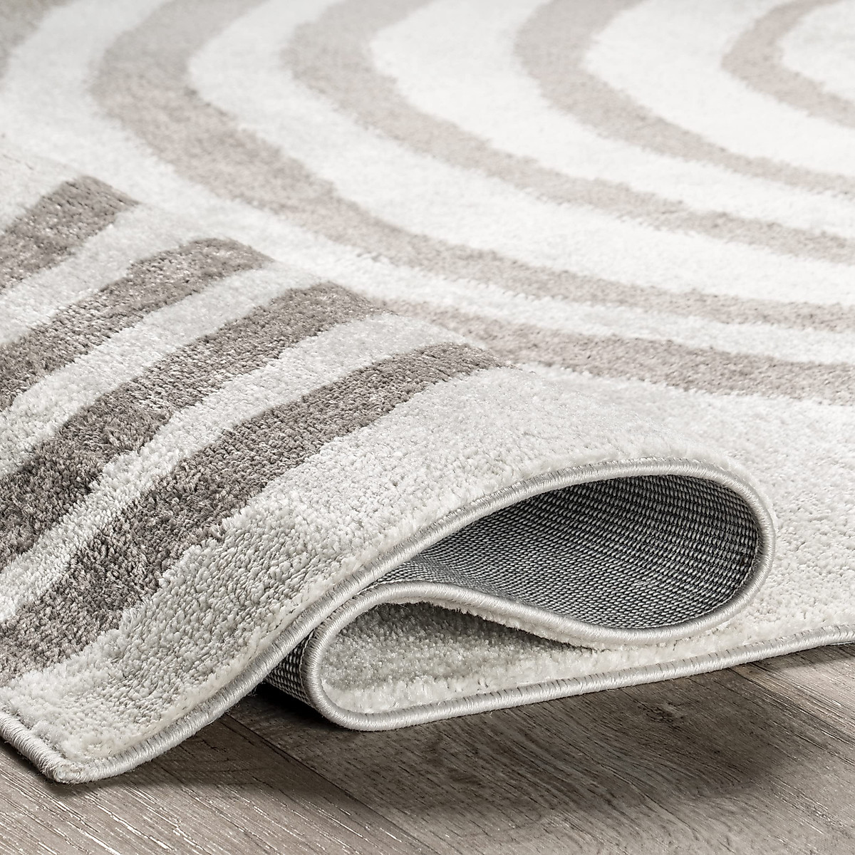 nuLOOM Sena Modern Rainbow Area Rug, 9x12, Light Grey