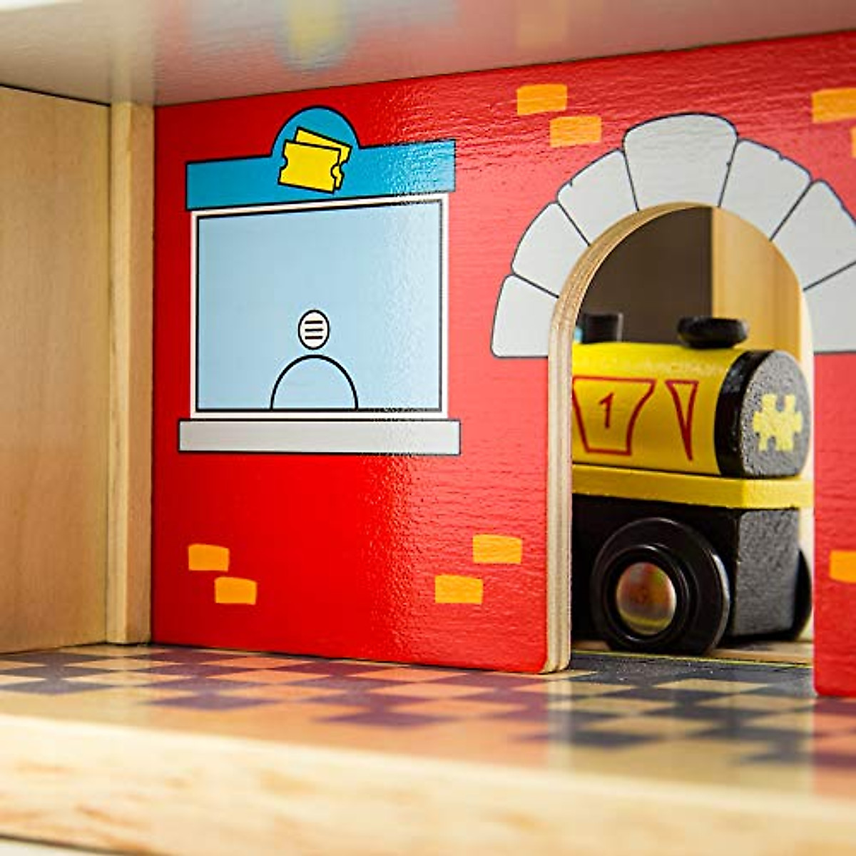 Bigjigs Rail Wooden Railway Station - Other Major Rail Brands are Compatible