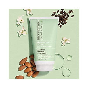 Paul Mitchell Clean Beauty Anti-Frizz Leave-In Treatment, Leave-In Conditioner, Anti-Humidity, For Textured, Frizz-Prone Hair, 5.1 fl. oz.