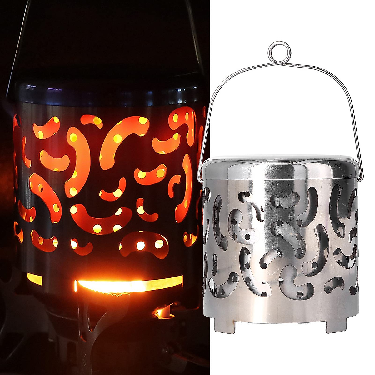 Camping Heater, High Temperature Resistant Camping Heating Cover Portable Camping Heater Stove Mini Size for Hiking for Picnic for Outdoor