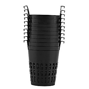 ViaGasaFamido Pack of 10 Plant Baskets Set, Heavy Duty Round Hanging Garden Planting Mesh Net Pot with Hooks for Orchids, Aquaponics, Aquaculture, Hydroponics, Lightweight, Breathable