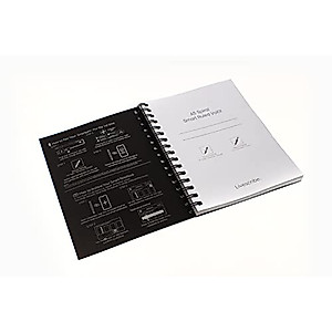 Livescribe A5 Spiral Smart Ruled Notebook Compatible Smartpens (4-Pack), Black (ANX-00003), 6.3x8.3