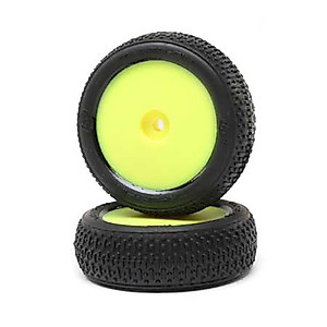 Losi Taper Pin FR Mounted Yellow 2 Mini-B LOS41015 RC Tire