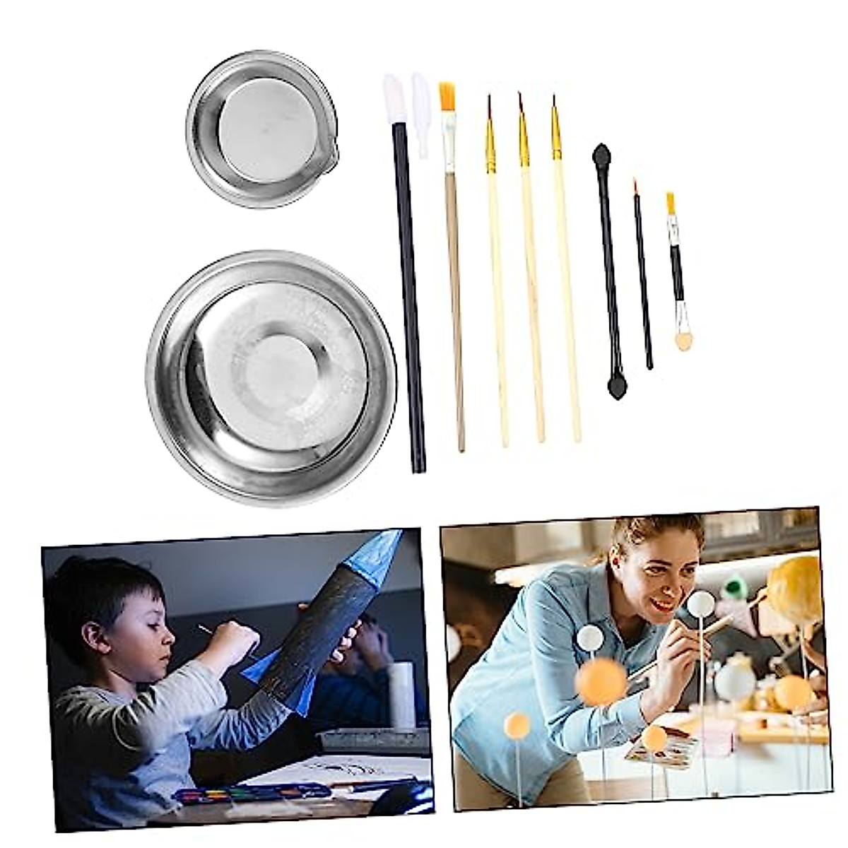 VILLCASE 3 Sets Model Coloring Kit Detail Small Black Brush Drawing Paint Detail Brush Mini Paint Brushes Hair Set Mini Models Craft Coloring Set Model Hand Paint Tools Models Paint Set