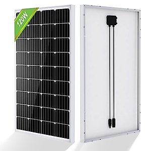 ECO-WORTHY 120W 12V Solar Panel, High Efficiency Mono Module for Motorhome Caravan Camper Shed Boat Yacht Off Grid Solar System Backup Power