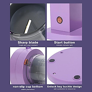 FAXIOAWA Portable Ice Crusher and Shaved Ice Machine with 2 Ice Cube Molds, Premium Electric Ice Shaver and Snow Cone Machine, USB Rechargeable Commercial Ice Shaver Crusher