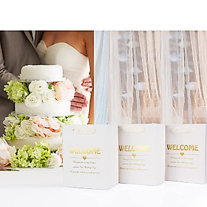 Oliyoupak Wedding Welcome Gift Bags for Hotel Guests Bulk, Hotel Welcome Bags for Wedding Favors, 24 Pieces