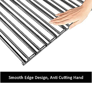 Stainless Steel Cooking Grid Grates Replacement for Charbroil 463433016, 463461615, 463436215, 463420508, Kenmore 463420507, Master Chef 85-3100-2, 85-3101-0, G43205, T480 (16-7/8" x 27-15/16")