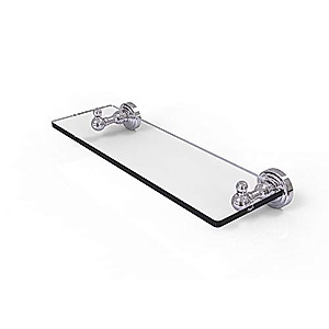 Allied Brass WP-1/16 Waverly Place Collection 16 Inch Vanity Beveled Edges Glass Shelf, Polished Chrome