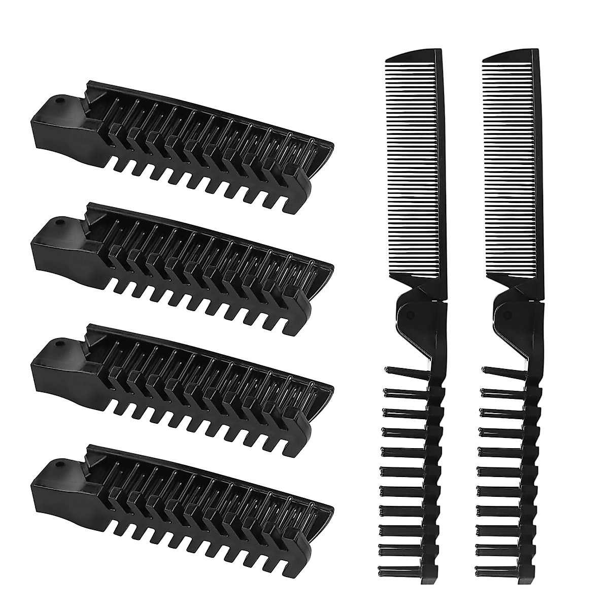Foldable Combs in Bulk Individually Wrapped, Travel Pocket Hair Comb, Folding Hair Brush Double Headed, Brush Comb Styling Tool for Men Women Combs, Black (One Size, 20, Count)
