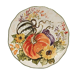 Certified International Harvest Morning Salad/Dessert Plates, Multicolor, Medium, Set of 4