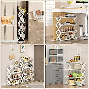 HAIXIN Shoe Rack for Closet, 4-Tier Shoe Shelf Space Saving, 8-12 Pairs Shoe and Boot Organizer, Multifunctional Storage Rack for Entryway, Door, Garage, Bedroom, Grey