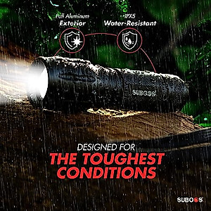 SUBOOS PocketPower LED Flashlight, High Lumens Flash Lights Battery Powered, Small Flashlights Powerful, Waterproof, Mini Flashlight for Home, Camping, Emergency, Batteries Included