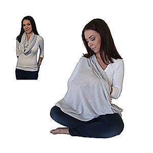 2pk LK Baby Infinity Nursing Scarf Breastfeeding Cover Ultra Soft (Grey/Navy)