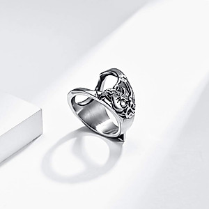 WOYNJI Stainless Steel Creative Versatile Finger Bottle Opener Ring for Men and Women Size 8