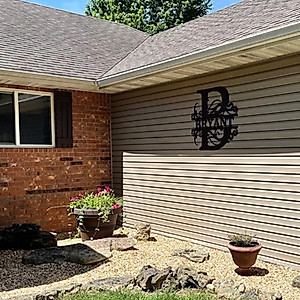 Custom Metal Signs | Metal Name Sign | Split Letter Monogram | Last Name Sign | Family Name Sign | Personalized Wedding Gift | Outdoor Metal Art | Metal Art | Housewarming Gift |