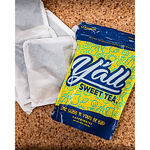 Y'all Sweet Tea - Pack of 10 Perfect Batch Tea Bags - One Gallon Size (Caffeinated)