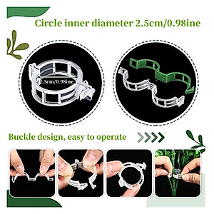 Secured Plastic Plant Clip, 2024 Upgrade Plant Support Clips, Garden Clips for Climbing Plants, Tomato Clips, Plastic Trellis Clips Plant Support Clips，Plastic Trellis Clips Plant Support Clips Grape