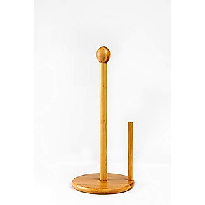 Bamboo Land- Bamboo Banana Holder Stand and Bamboo Paper Towel Holder Stand, Banana Hanger, Countertop Paper Towel Holder for Bathroom, Banana Tree, Banana Hook Stand, Paper Towel Stand, Banana Stand