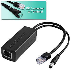 GeeekPi Gigabit PoE Splitter, 48V to 12V Ethernet Adapter,IEEE 802.3af Compliant 10/100/1000Mbps PoE Splitter for IP Camera,Wireless Access Point and VoIP Phone