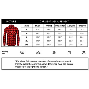 Men's Button Down Plaid Flannel Casual Shirts Brushed Regular Fit Long Sleeve Shirts Yellow Black Plaid Large