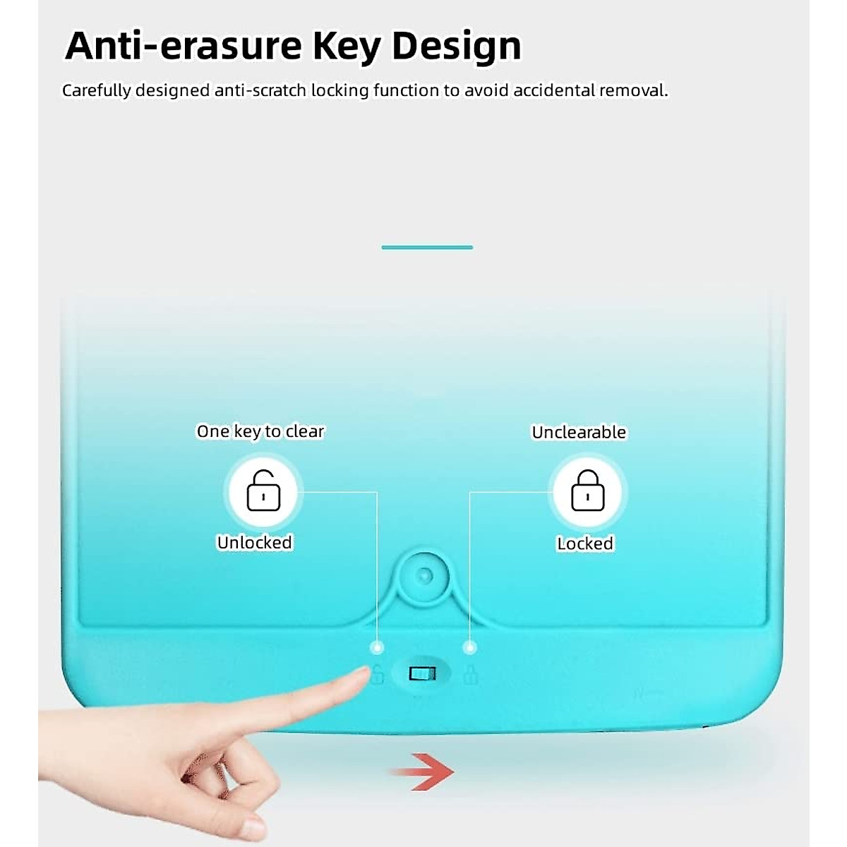 10 Inch Colorful LCD Writing Tablet, Toddler Doodle Board Electronic Drawing Writing Pad for Kids, Reusable and Portable Educational and Learning Toys Gifts for 3 4 5 6 7 Year Old Girls Boys (Blue)